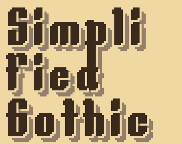 Simplified Gothic Pixel Font by MedievalMore