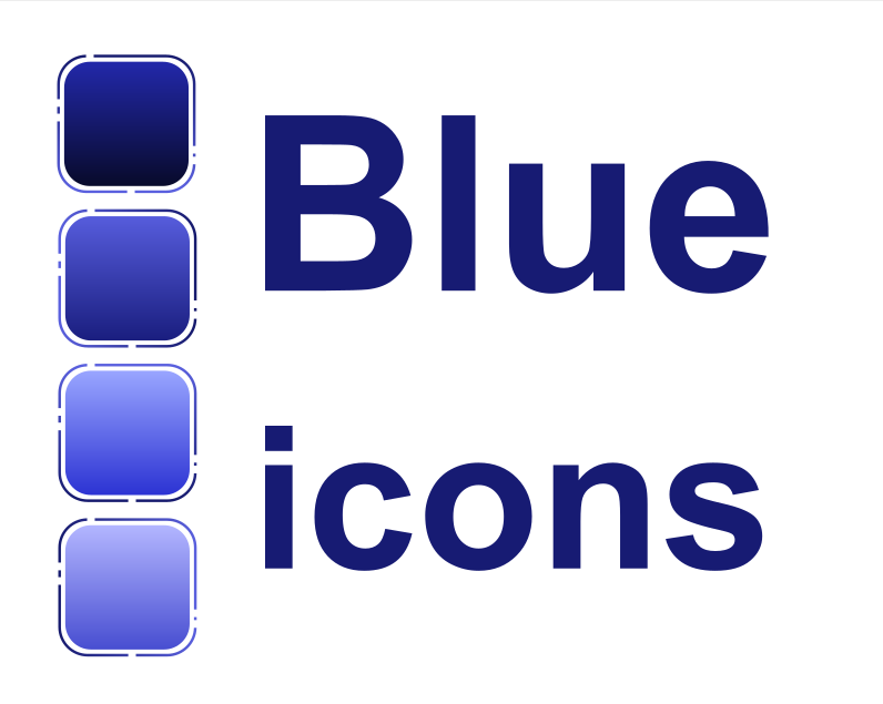 Blue icons by Celyanae