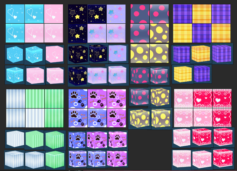 (Texture Pack) 7 Cute Digital Art 2D 1536 x 1536 Textures [300 dpi ...