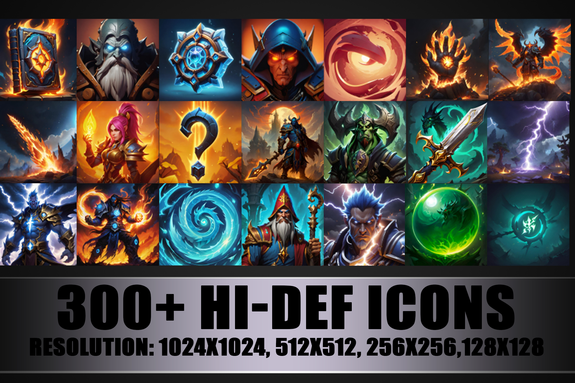 300+ Hi-Def Icons Pack 1 by FortressSide