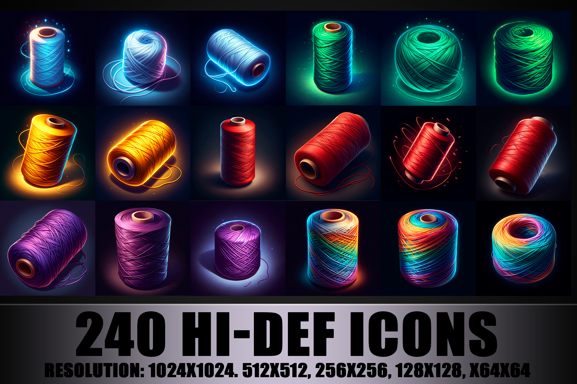 240 Hi Def Icons of Threads by FortressSide