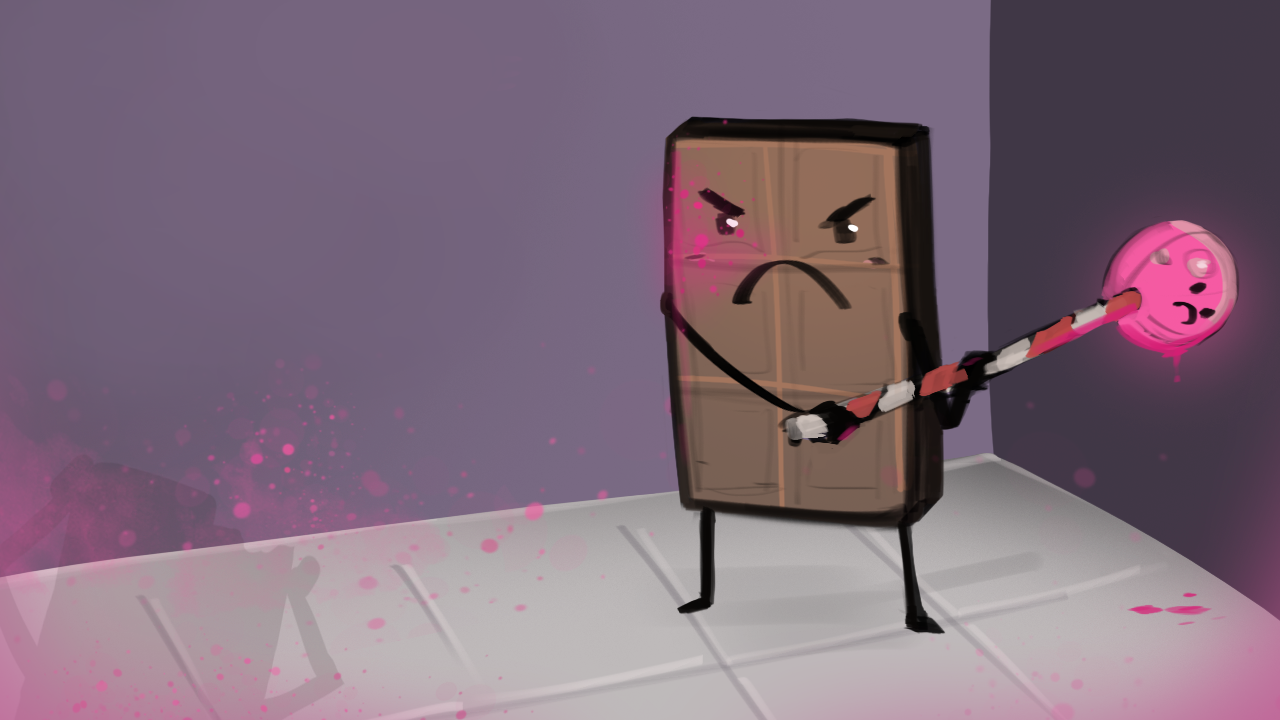 Angry Chocolate Pixel Art by Aeynit