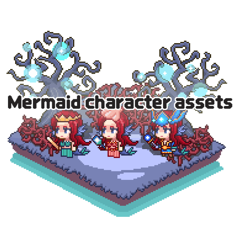 Pixelart Mermaid Character by HONEY DOT
