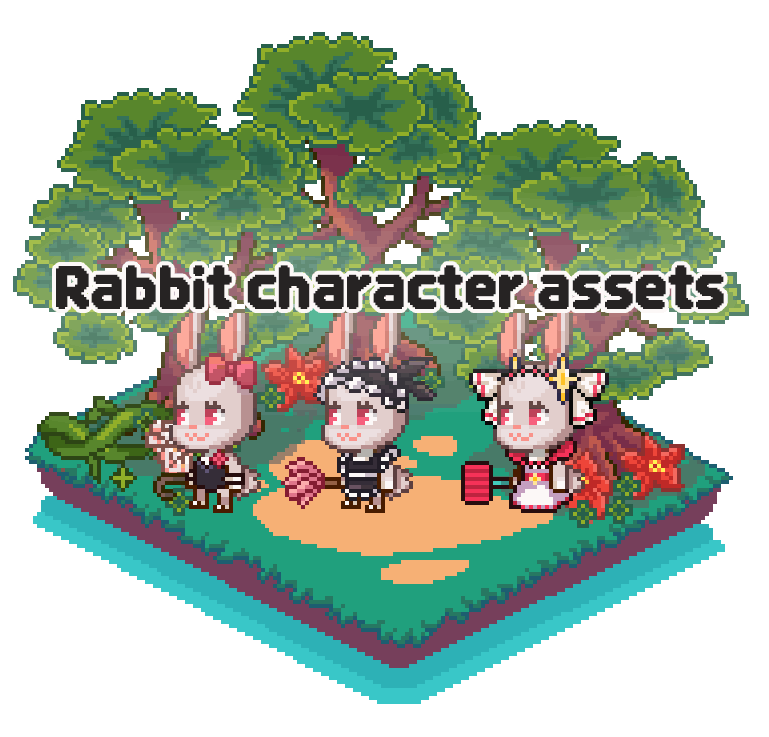 Pixelart Rabbit Character by HONEY DOT