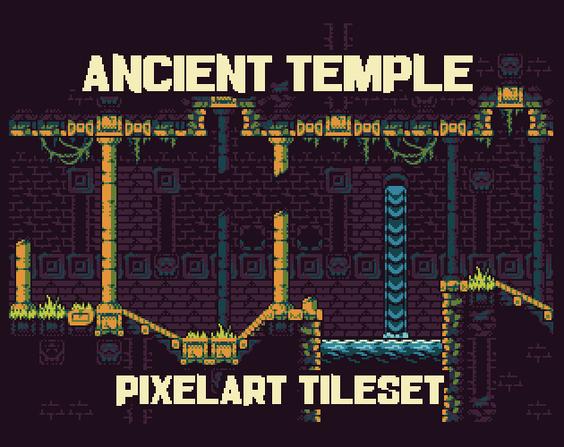 Ancient Temple - 16 Colour Tileset by aamatniekss