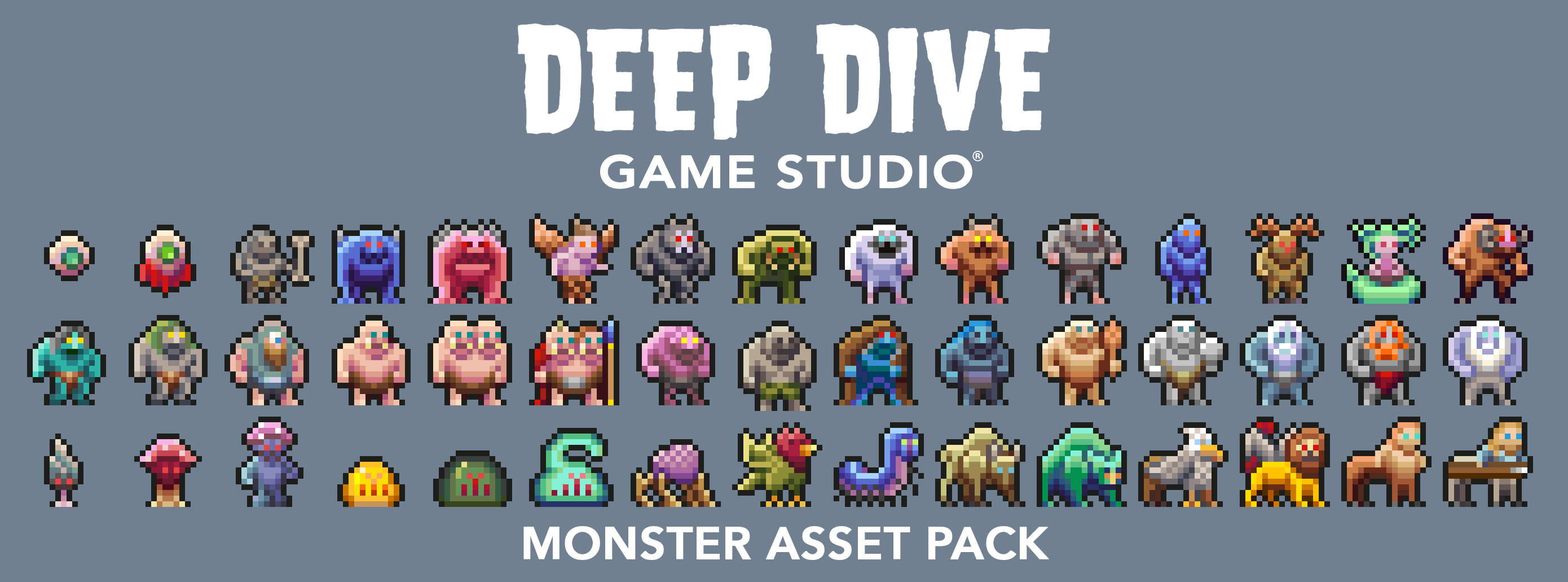 Monster Asset Pack [16x16] by DeepDiveGameStudio
