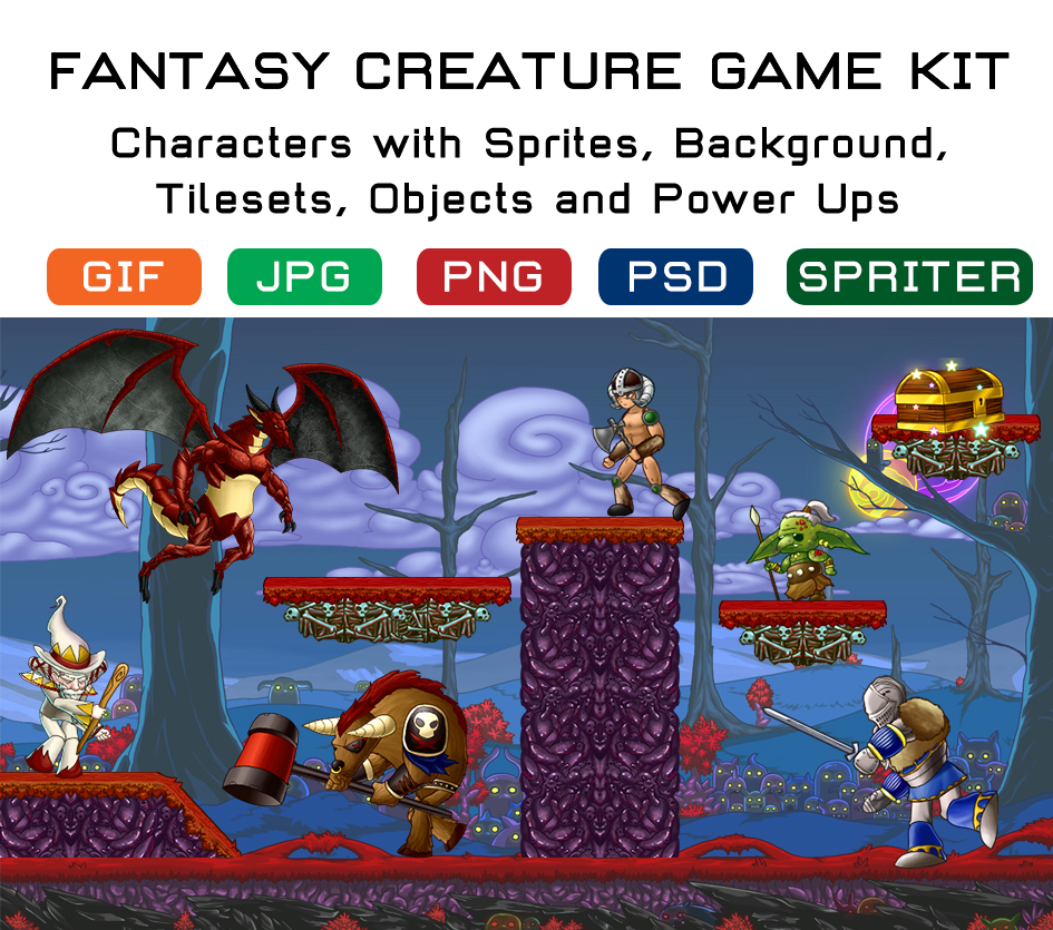 Fantasy Creature Game Kit 1 by Mobile Game Graphics