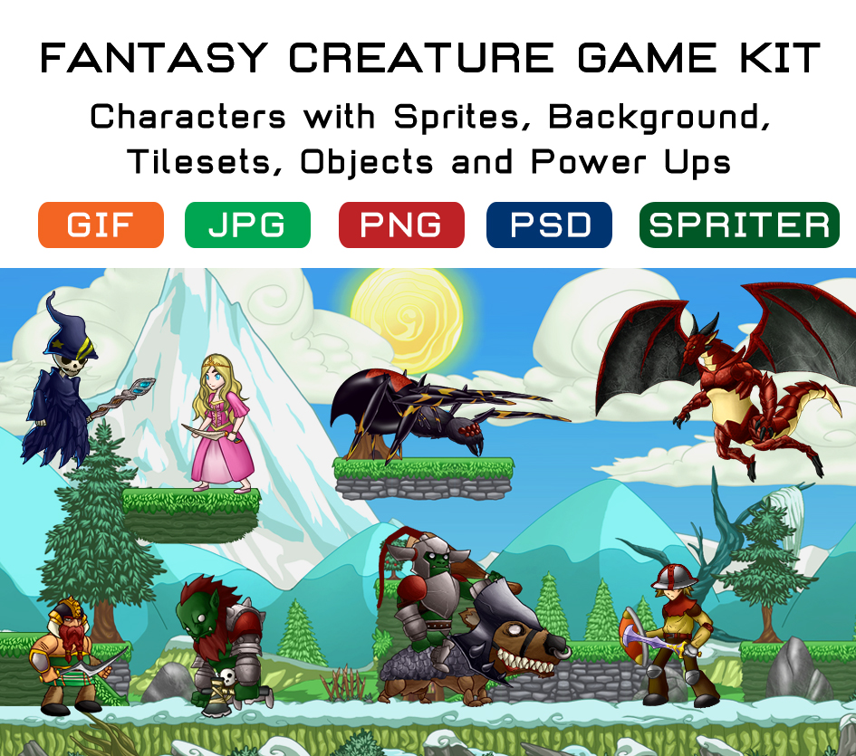 Fantasy Creature Game Kit 2 by Mobile Game Graphics