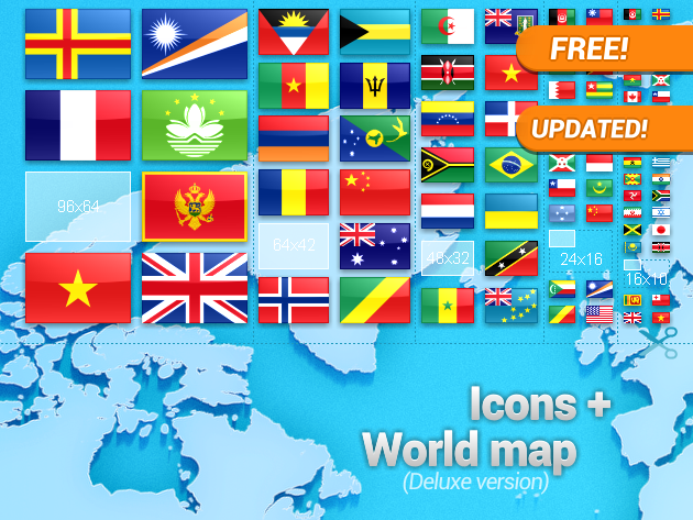 Icons: world country flags 🌎 by moxica