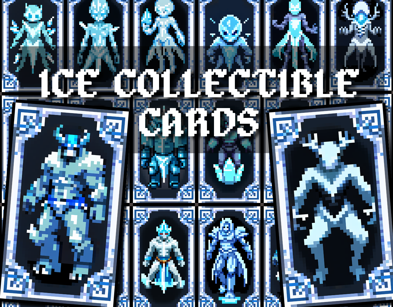 Ultimate Ice Collectible Card Pack Pixel Art - RPG Fantasy Deck ...