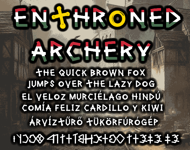 Enthroned Archery Font by CoderMedia