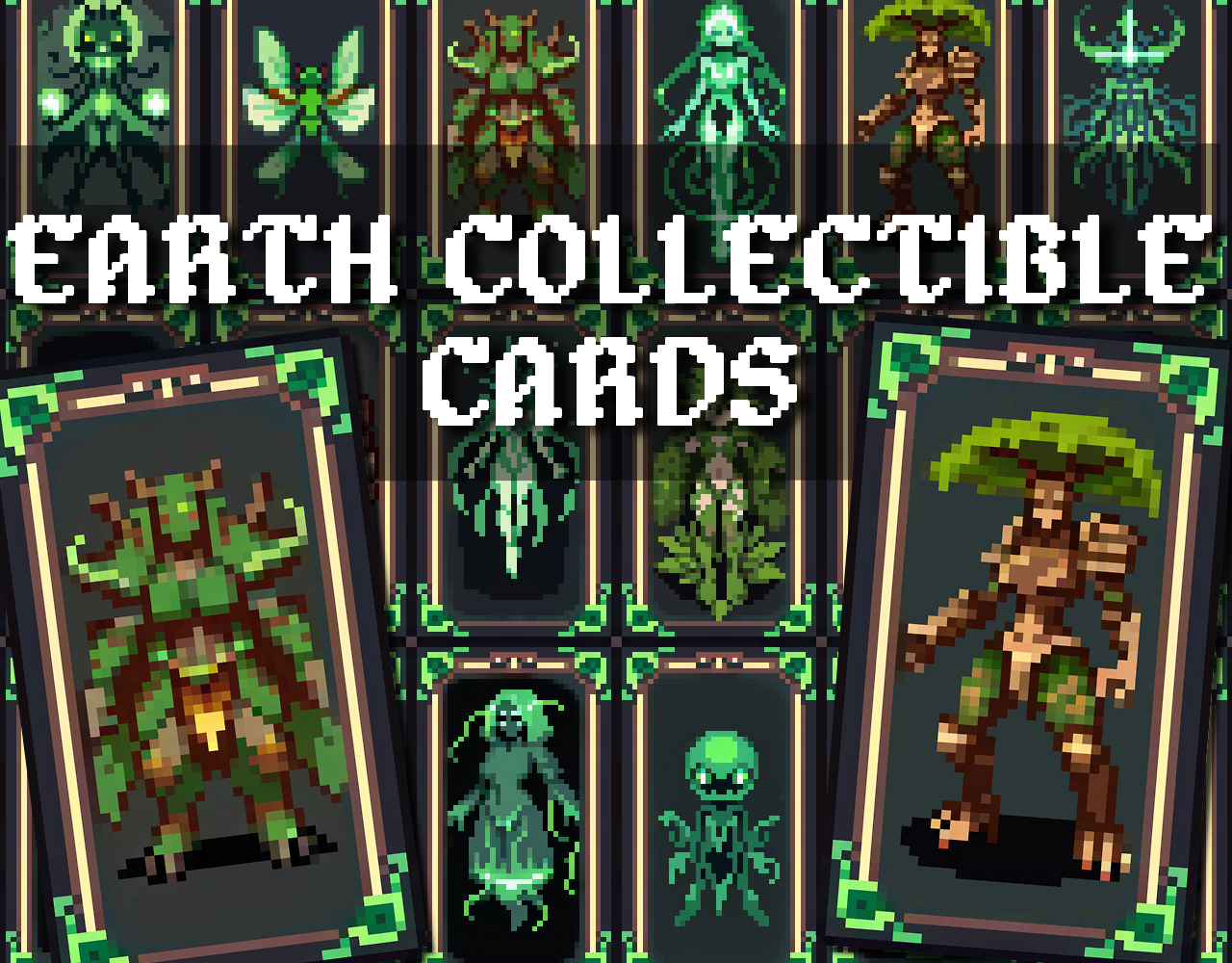 Ultimate Earth Collectible Card Pack Pixel Art - RPG Fantasy Deck ...