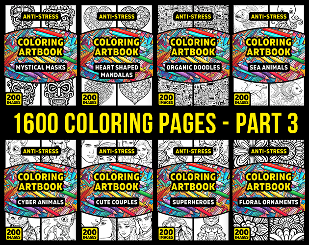 1600 Coloring Pages - Part 3 by cruizrf