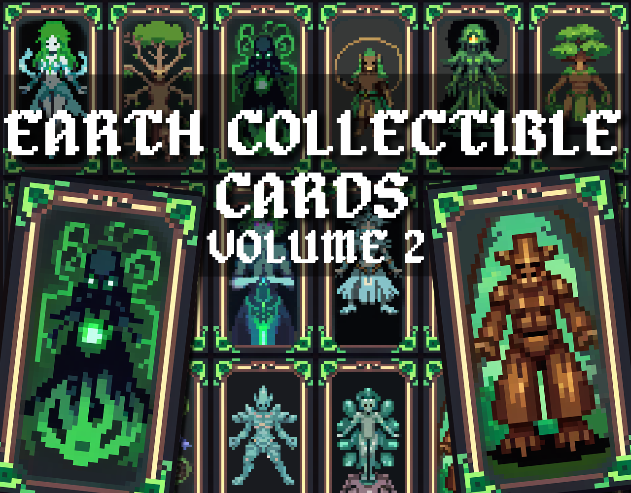 Ultimate Earth Collectible Card Pack 2 Pixel Art - RPG Fantasy Deck ...