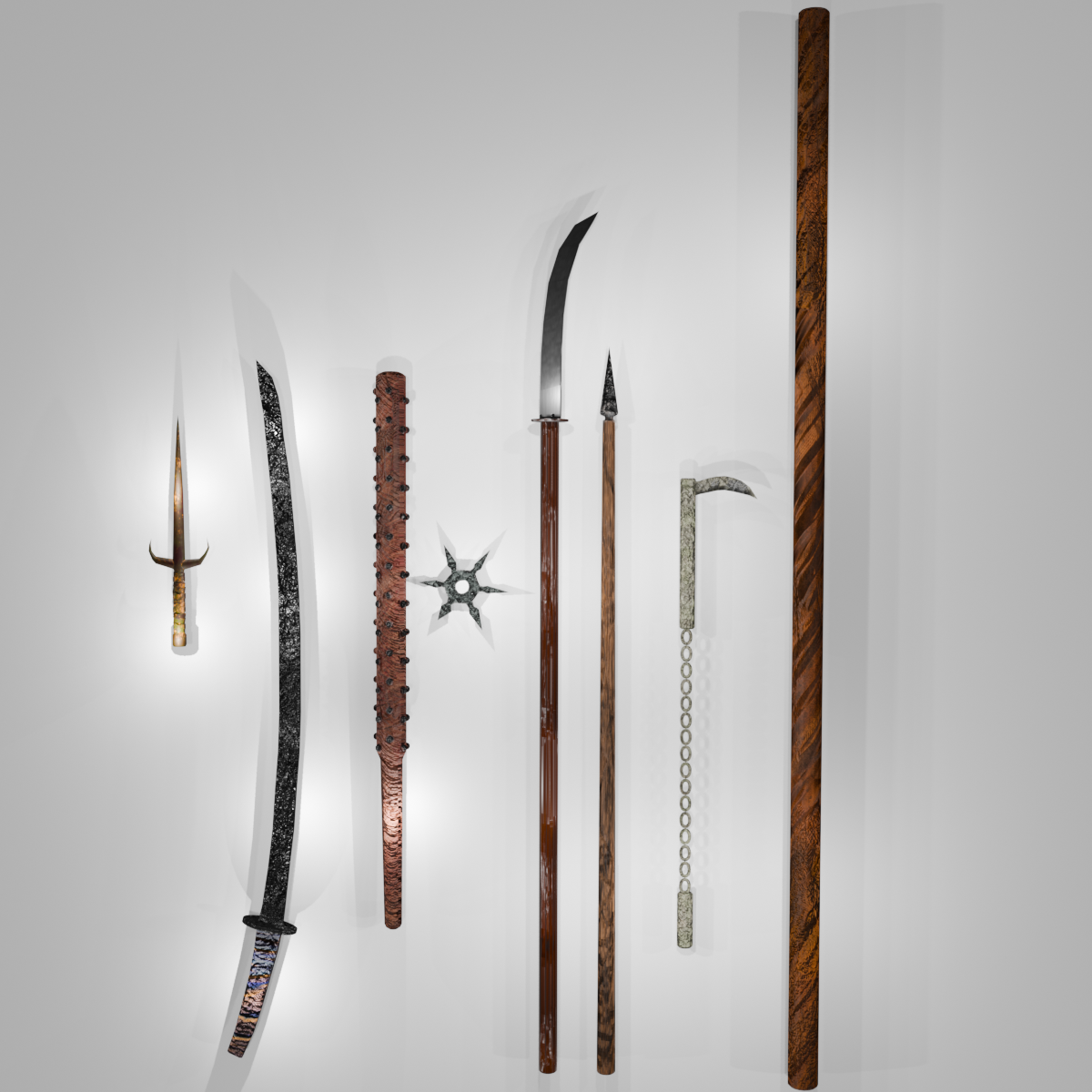 Japanese Realistic Weapons by Tlacoatl