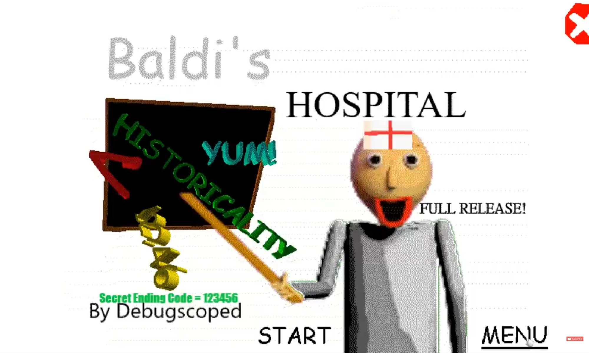 Baldi in hospital by Kouggu8is