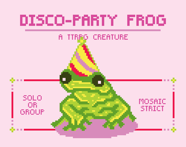 Disco-Party Frog (TTRPG Creature) by Mandy J Watson