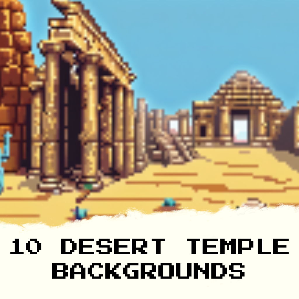10 Desert Temple Backgrounds Assets - Pixelart / Pixel Art Asset Pack ...