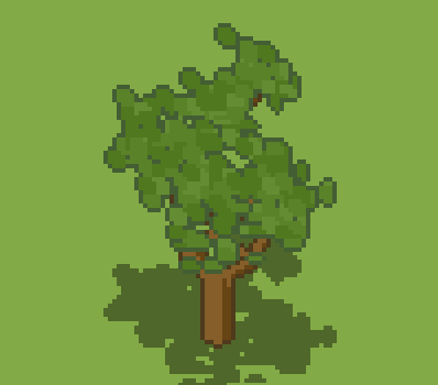 Procedural Pixel Art Tree Generator by 4b3c