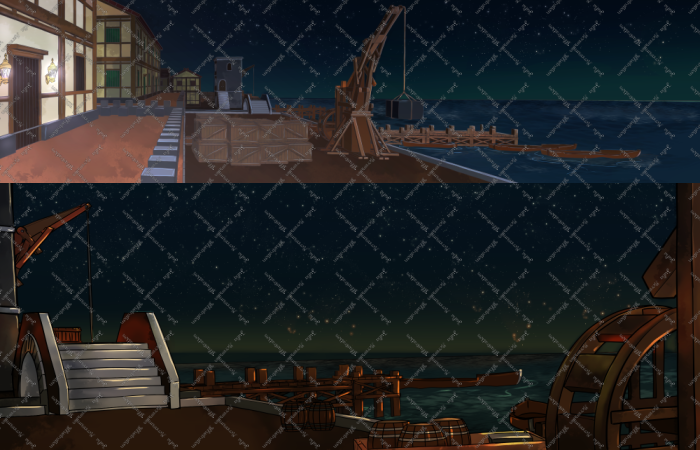Harbour Background Package by Selfmaiden Assets