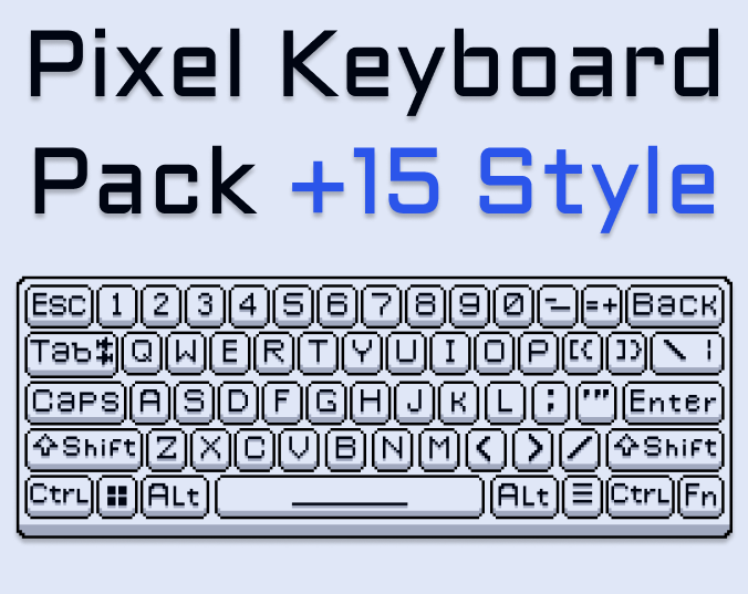 Stylized Pixel Keyboard Pack by Hayyans