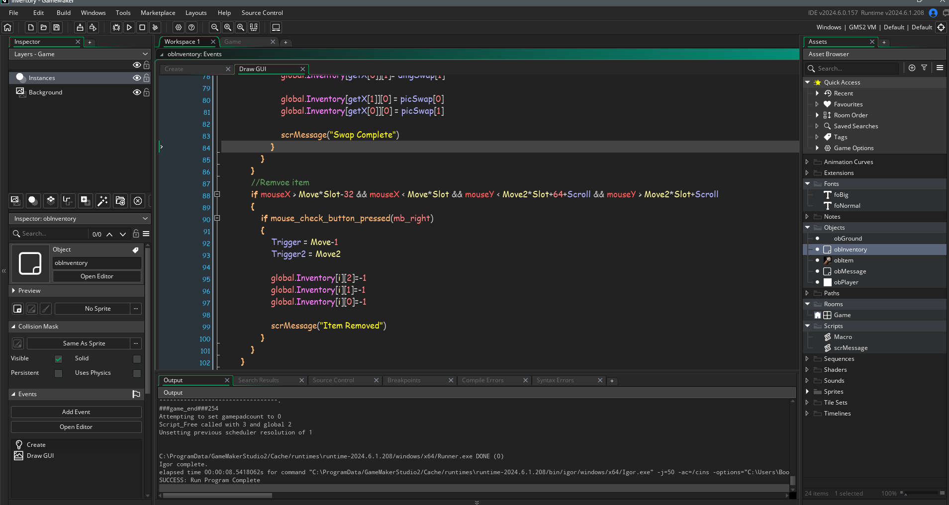 Rpg Inventory Gamemaker Source Code By Bukmand