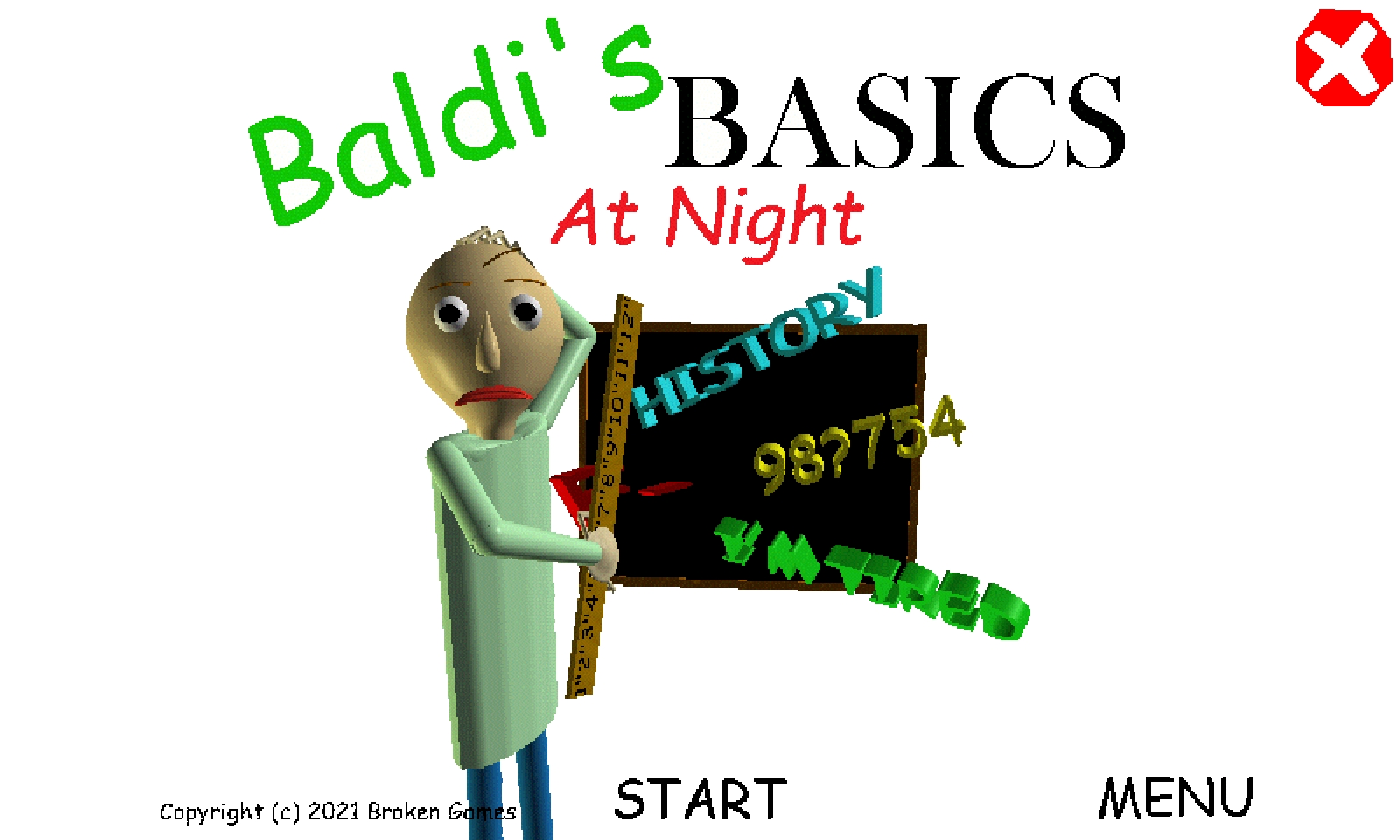 Baldi basics at night by Kouggu8is