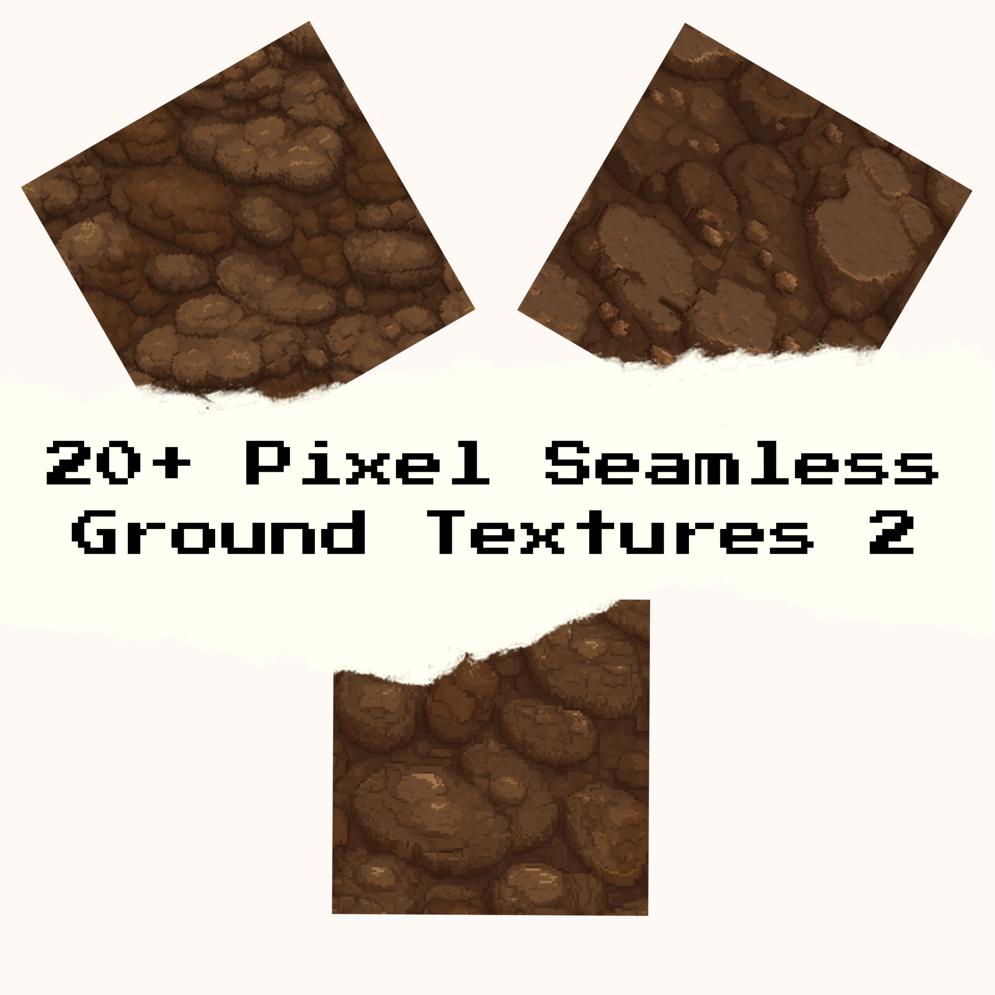 20+ Ground Seamless Textures #2 - Pixelart / Pixel Art Asset Pack by InKing