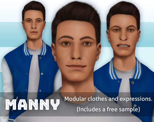 Manny - Visual Novel Sprite [Trans-Inclusive] by Tris Perrillon