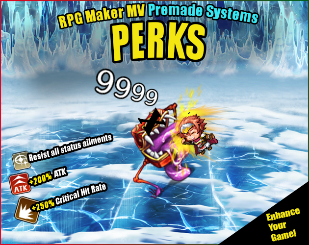 RPG Maker MV Premade Systems ― PERKs by Stuff4U