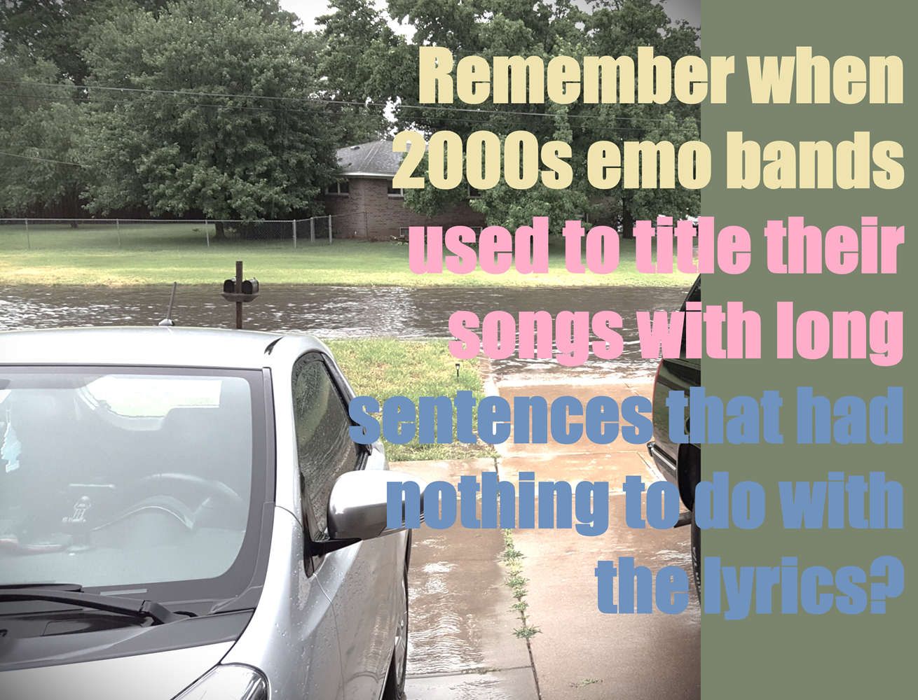 Remember when 2000s emo bands used to title their songs with long ...