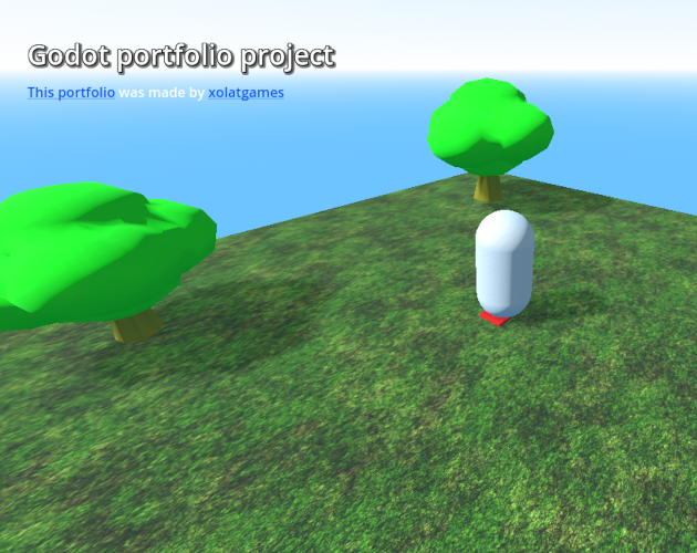Godot portfolio project by xolatgames