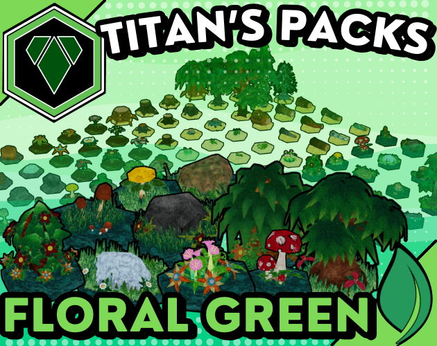 Titan's Packs: Floral Green by Titan's Tracks