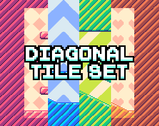Diagonal pattern tileset pack by Romero