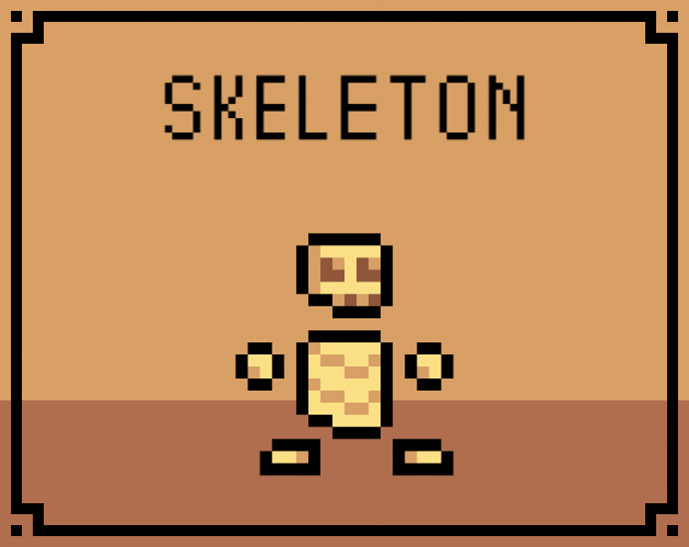 Skeleton 2D Pixel Art by YourArtHelper