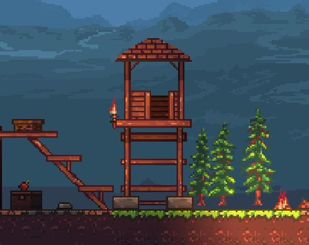 Fantastic Medieval Castle Pixel Art Tileset by Sazem