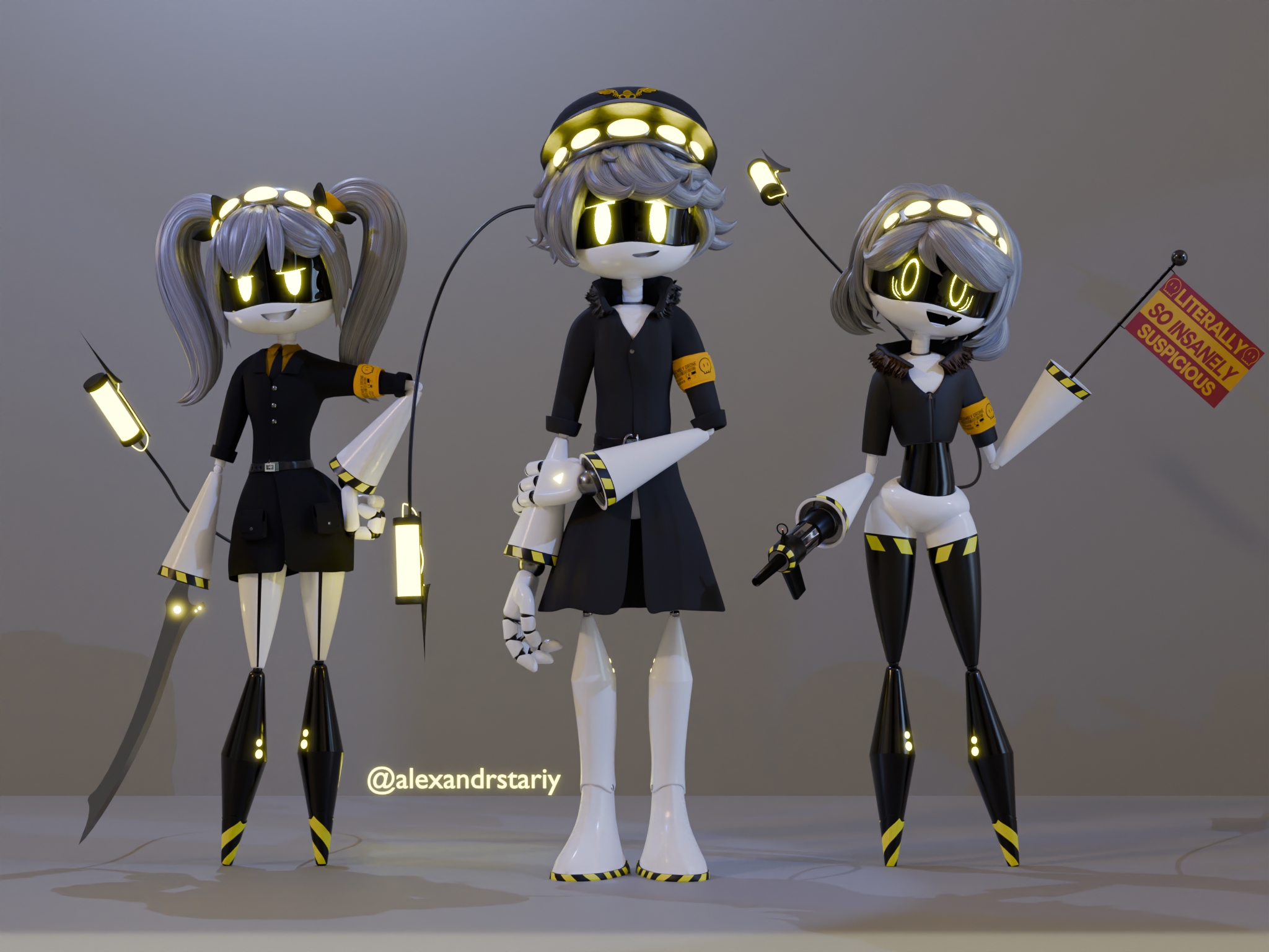 J, V, N | Murder Drones | Disassembly drones by AlexandrStariy