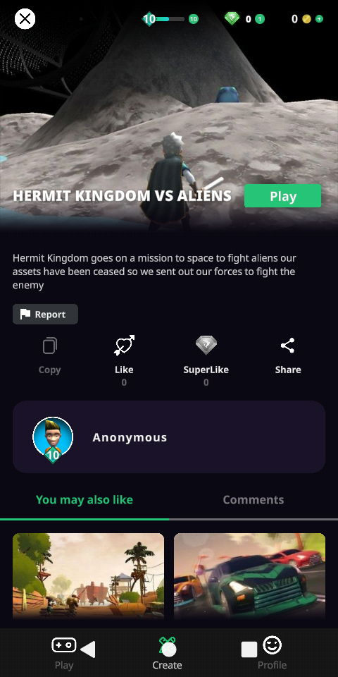 Publish my first game 🎮with unity 3D say hello to hermit kingdom vs Aliens - itch.io