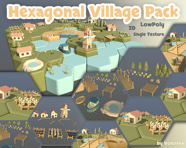 Hexagonal Village 3D by viravoloshyn