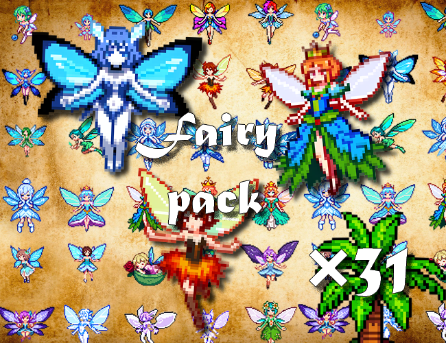 31 Fairies --- Pixel Art Fairy Pack by PixiePirat