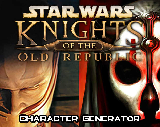 Knights of the Old Republic Character Generator by Animal