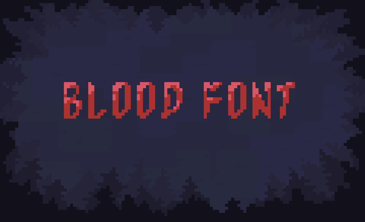 Blood Pixel Font Sprite Font V2 by Antidote Studios