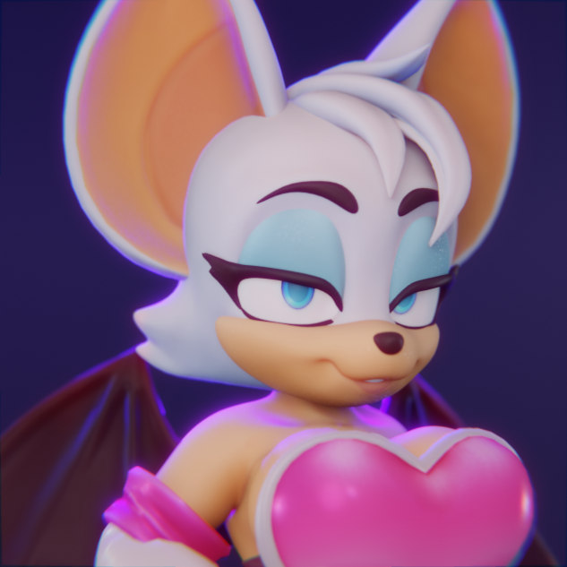 Rouge the Bat - VRChat Avatar v1.01 by ChunkerBuns