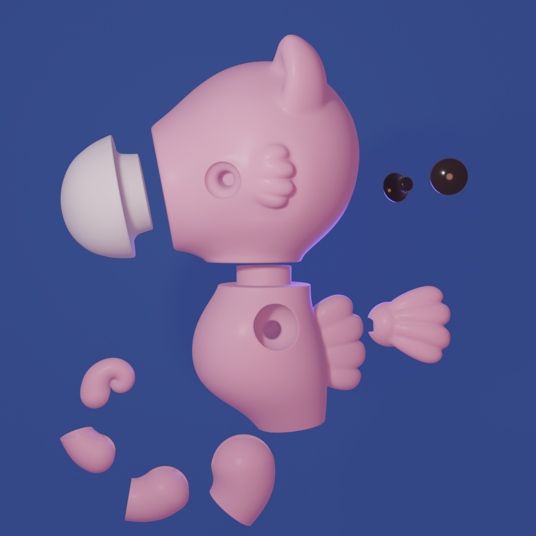 My Little Pony-Takara Seapony 3D model for printing (with extra pieces ...