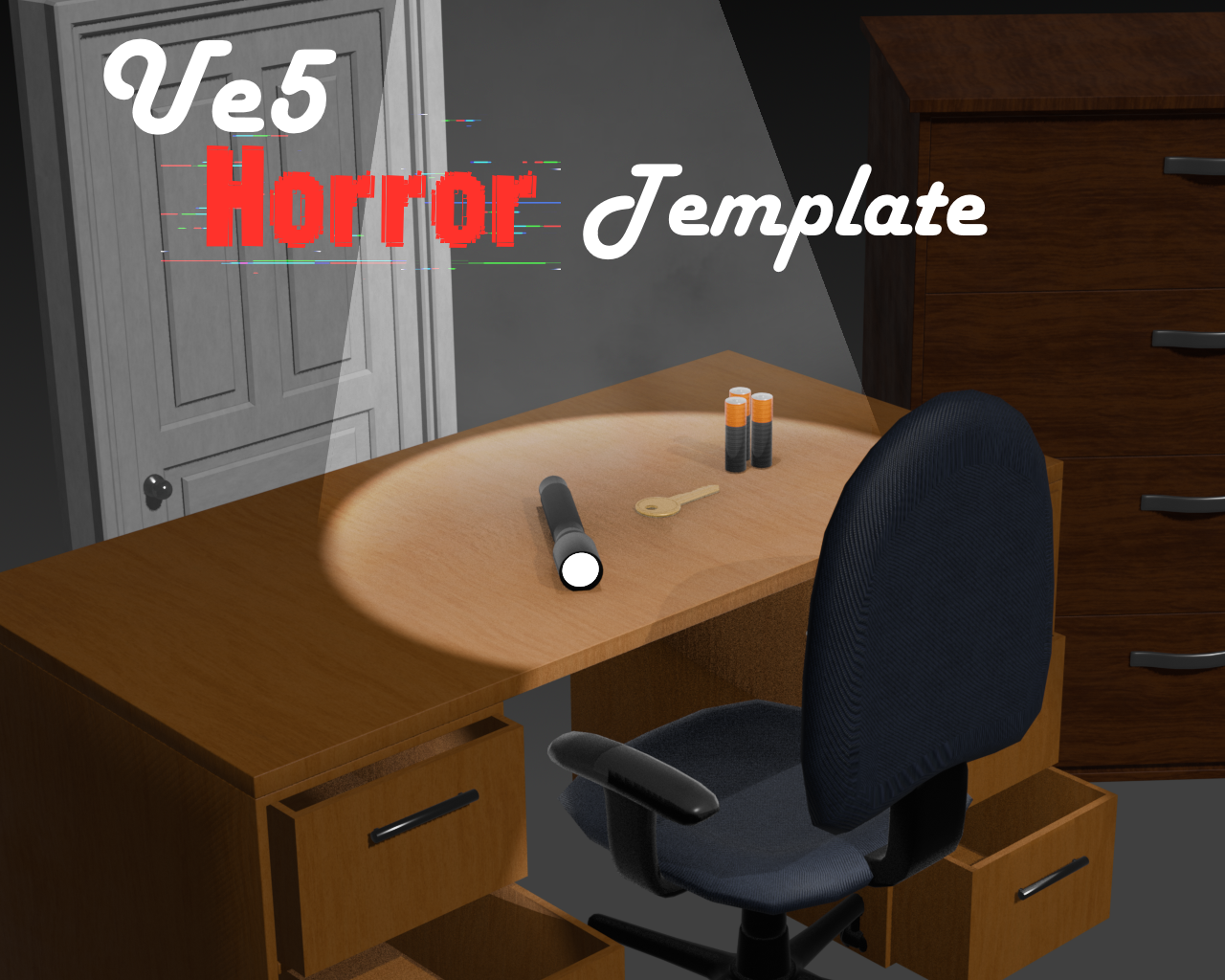 UE5 Horror Game Template + AI by Ti-Noir