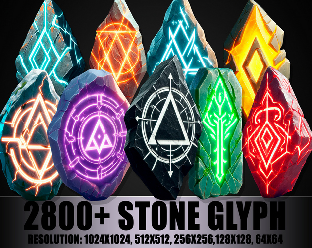 Hi-Def Stone Glyphs 2800+ Sprites by FortressSide
