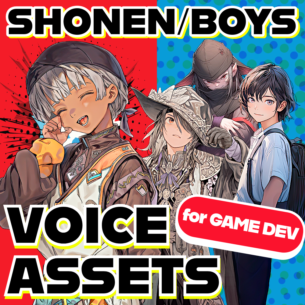 Voice Assets Japanese boy voices for 6 characters | TSUKAERU SHONEN vol ...