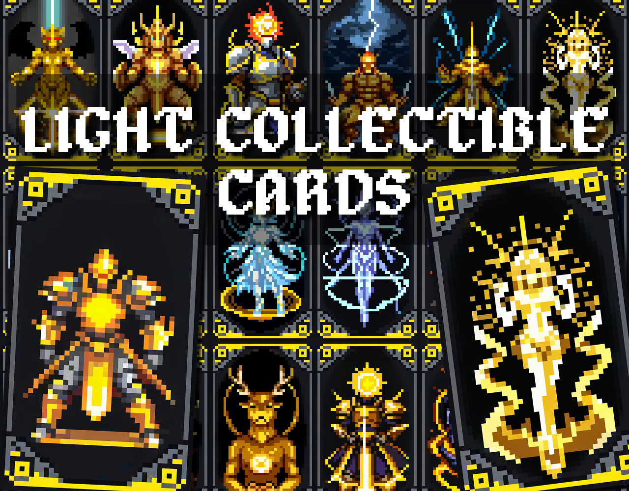 Ultimate Light Collectible Card Pack Pixel Art - RPG Fantasy Deck ...