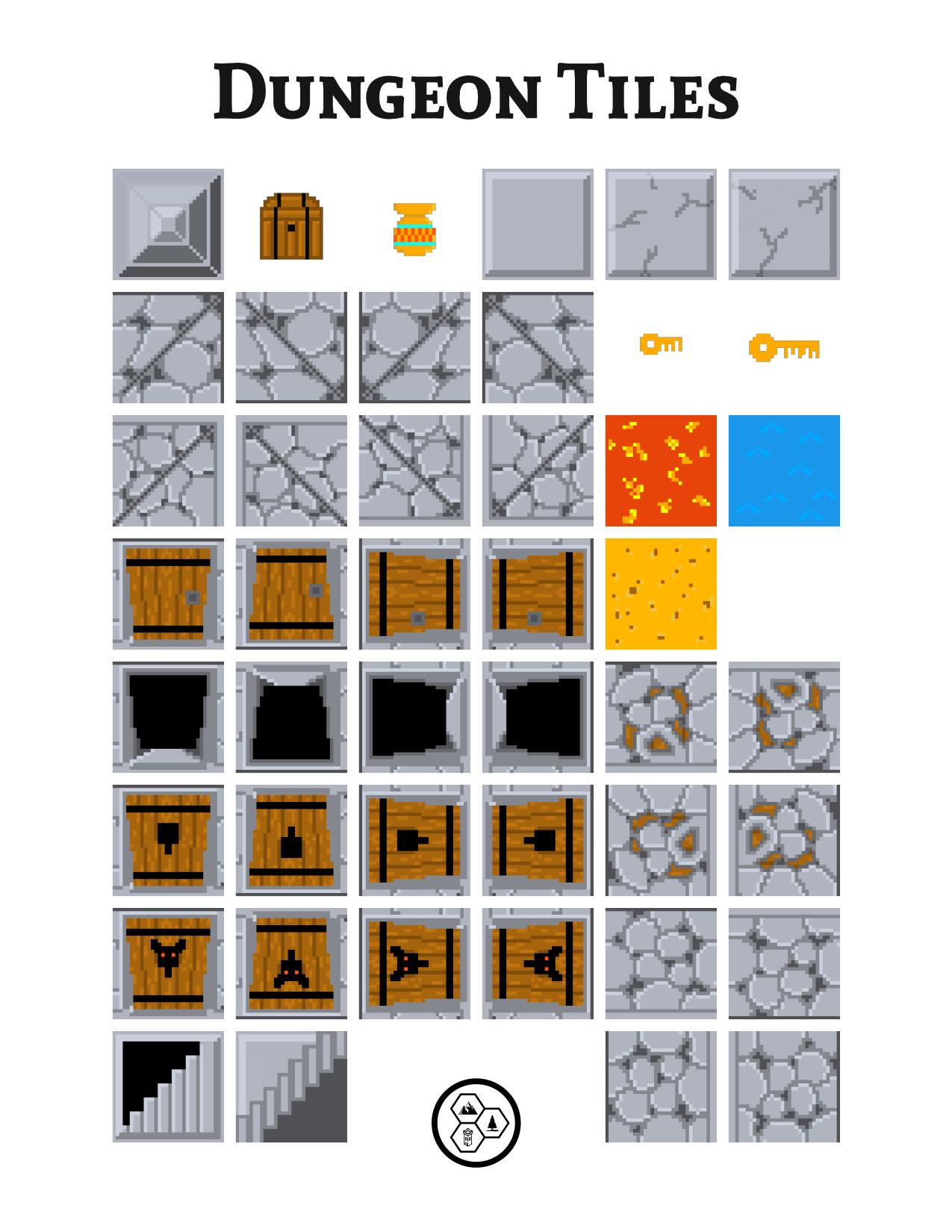 Pixel Dungeon Tiles 1 by Raznag