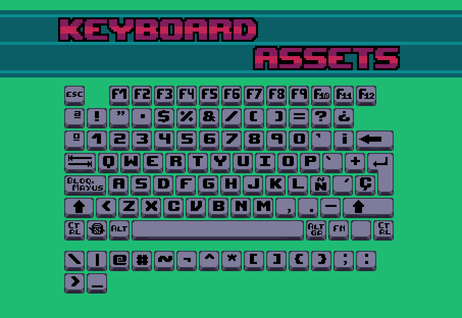 Keyboard Asset Pack V1.0 by Denpixelart